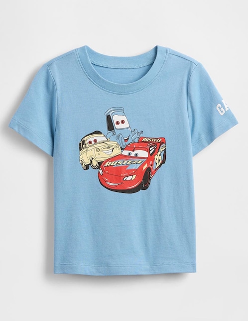 Playera Rayo McQueen,Guido y Luigi manga corta para niño 1