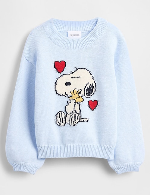 Suéter tejido Snoopy para niña 1