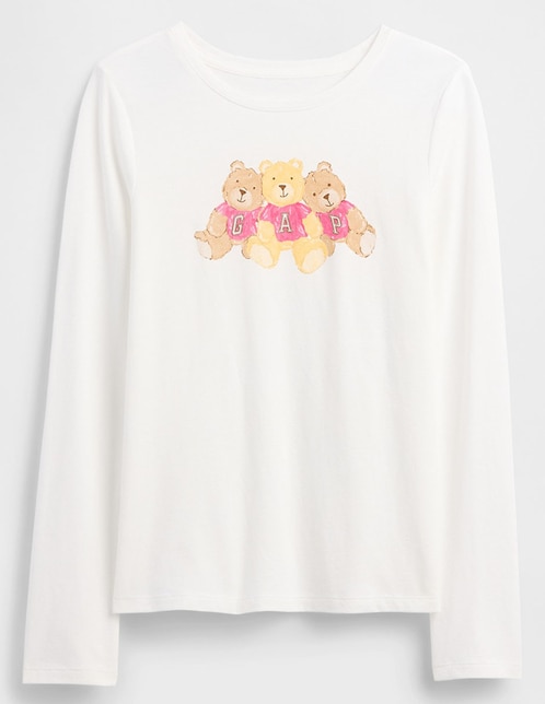 Playera Oso manga larga para niña 1