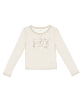 Playera manga larga para niña