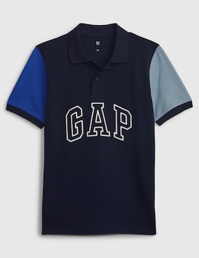 Playera tipo polo de algodón para niño