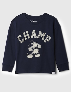 Playera Mickey Mouse manga larga para niño